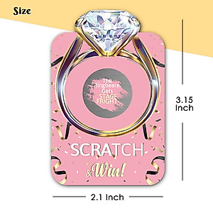 VAVINCI Bridal Shower Scratch Off Game, Wedding Shower Games Ideas for Engagement Party, Funny Bachelorette Party Night Game Scratch Off Cards, Pink, 50 Set