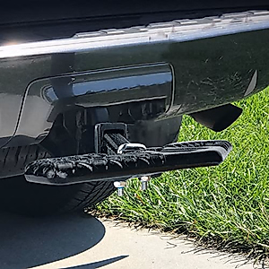 Eapele Tow Hitch Step for 2 inch Receivers, Solid Steel Construction Rust Free Powder Coated, 10,000lbs Rated Tow Strap Capacity