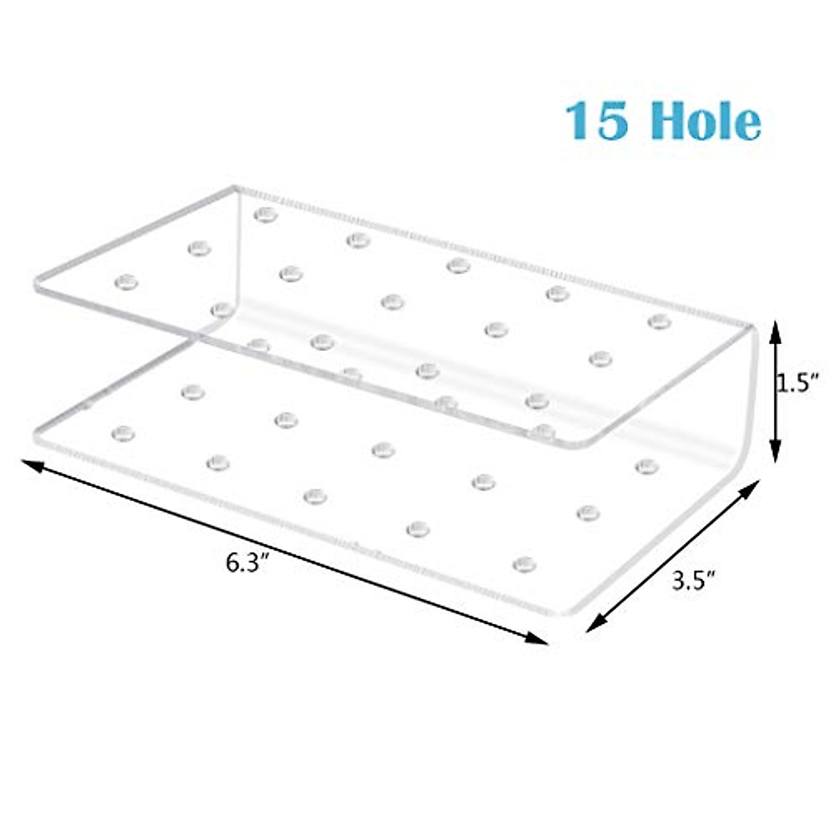 Yookat 2 Pack Acrylic Lollipop Holder 15 Hole Clear Acrylic Cake Pop Stand Display Lollipop Stand Holder Display for Weddings Baby Showers Birthday Party Halloween Christmas Candy Decorative