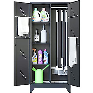 VASAAOSD Garage Storage Cabinet and Locker,Metal Storage Cabinet and Office Storage,Cabinets for Storage with Doors,Wardrobe Cabinet and Locking Cabinet for Kichen,Home,Office