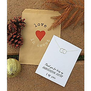 Friendship Necklace Infinity Beyond Pendant Gift card Family Friends Jewelry Love for Her Silver toned, Metal