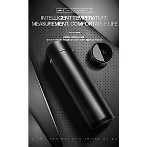 Smart Water Bottles with Digital Temperature Display Coffee Tea Infuser Bottle LED Thermal Cup Double Walled Vacuum Insulated Stainless Steel Flask Leak Proof Travel Mug Keep Warm…