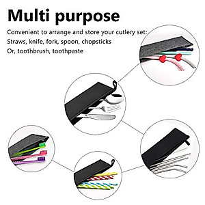 Chopstick Case without Chopsticks Reusable Chopsticks Bag, Travel Utensil Set Pouch, Chopstick Carrying Case for Metal Chopsticks Bamboo Chopsticks Stainless Steel Chopsticks Titanium Sporks