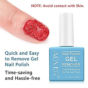 Nail Polish Remover, Gel Polish Remover for Nails with Cuticle Pusher and Nail Polish Scraper, Remove Gel Nail Polish Fast in 2-5 Minutes, No Need For Foil, Soaking Or Wrapping