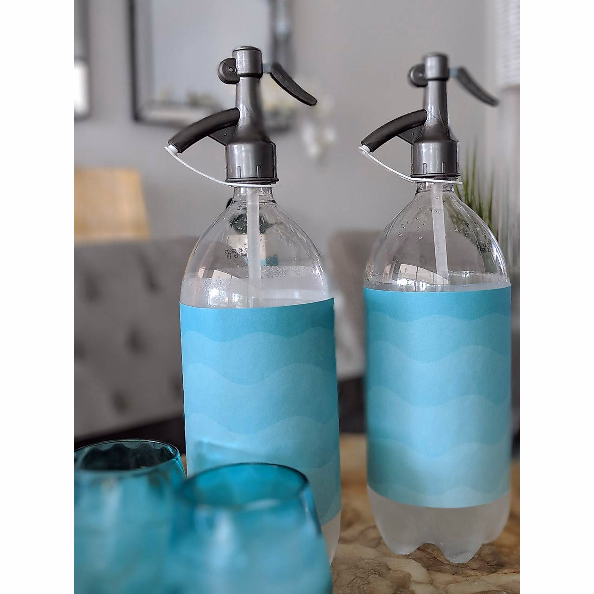 Sodafall Fizz Saver Soda bottle dispenser for seltzer/club soda and soda pop (grey)