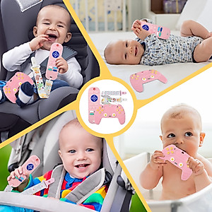 THOOKE Remote Teether for Baby, 2Pcs Silicone Teething Toys for Infant Toddler 0-12 Months, Game Control Chew Gel Gifts for Newborn Kids/Boy/Girl, BPA Free Freezable Relief Molars Gums Pain