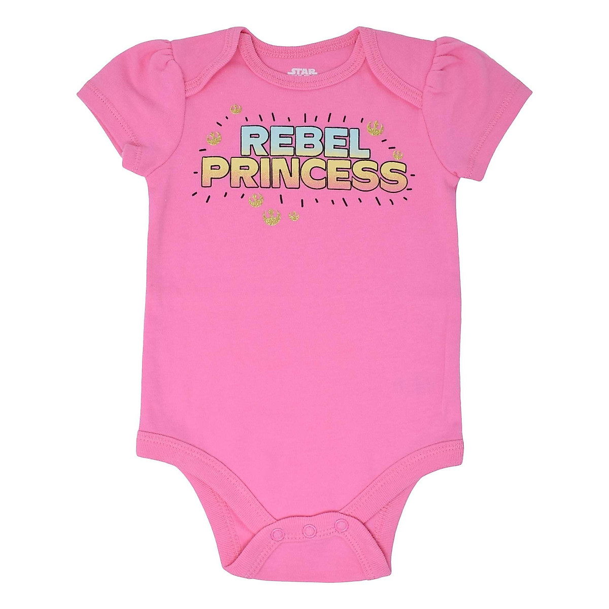 STAR WARS Baby Girls 5 Pack Bodysuits Princess Leia Yoda Chewbacca 3-6 Months