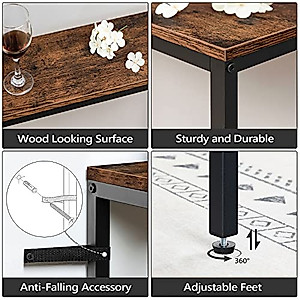 ALLOSWELL Console Table with Power Outlet, 70.9" Narrow Sofa Table, Industrial Entryway Table with USB Ports, Behind Couch Table for Entryway, Hallway, Foyer, Living Room, Bedroom CTHR18E01