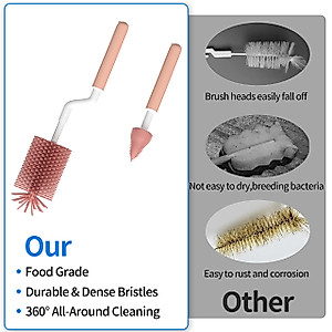 Travel Baby Bottle Drying Rack with Bottle Brush,Nipple Brush,Straw Cleaner Brush,Organizer Case, Compact Size with Large Capacity for Working Mom, Visit Families, Friends or Camping with Baby