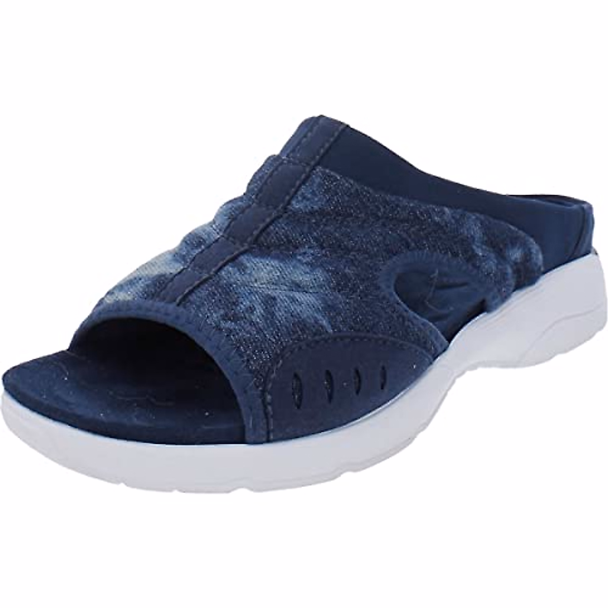 Easy Spirit Women's TRACIEE7 Flat Sandal, Denim 404, 7.5