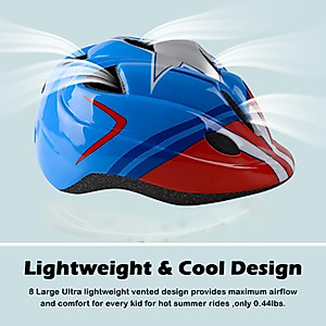 Atphfety Kids Toddler Bike Helmet,Adjustable Boys Girl Helmets from Baby to Children(Age 1-8),Multi Sports for Bicycle Skate Scooter with LED Light