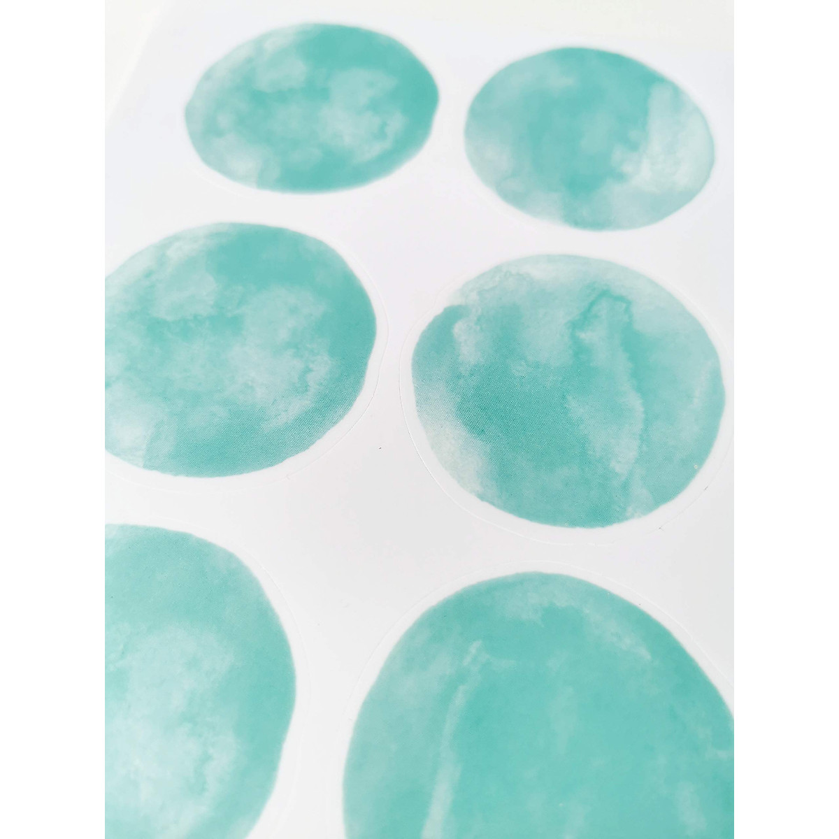 ROFARSO 120 Decals 2.2'' Cyan Polka Dots Wall Decals Stickers DIY Removable Peel & Stick Wall Art Decorations Home Decor for Nursery Bedroom Living Room Playing Room