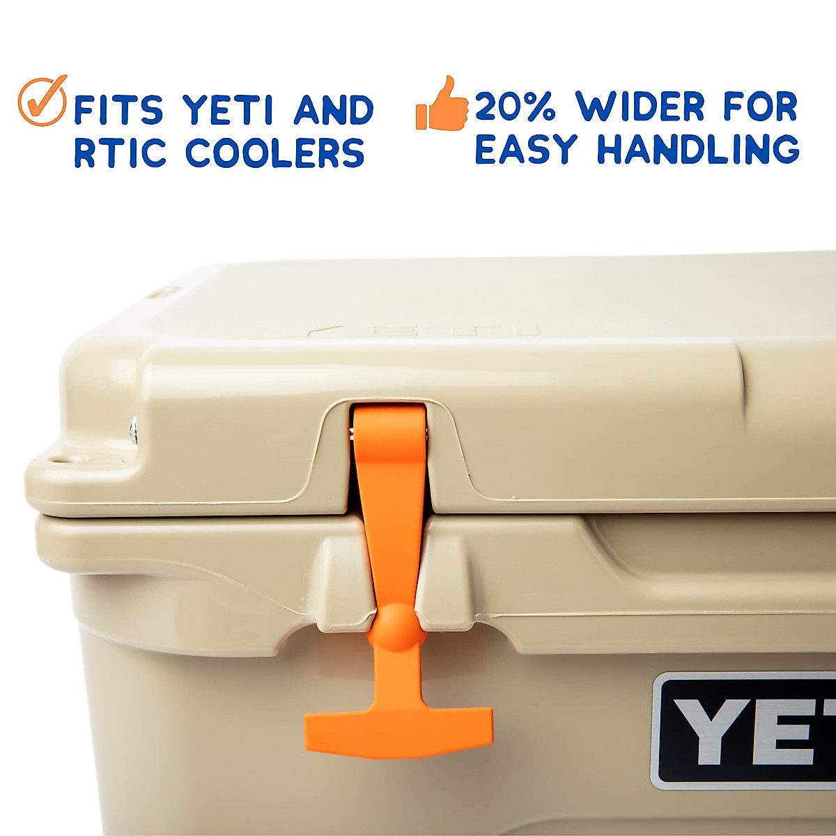 Rubber Latch Kit and Rope Handles for YETI Coolers and RTIC Coolers - Rubber Cooler Latches and Rope Handles - Rope YETI Handle and YETI Cooler Latches Replacement - YETI Latches Replacement