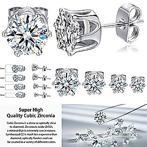 4 Pairs Silver Plated Hoop Earrings for Women Lightweight Hypoallergenic Silver Hoops Stainless Steel Hoop Earrings Loop Earrings Set