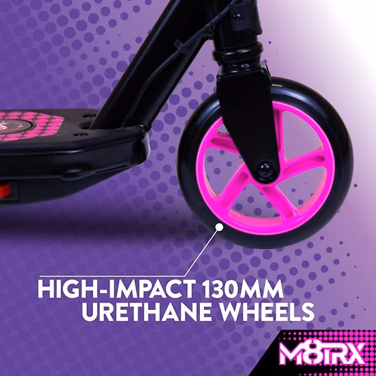 M8TRX 12V Electric Scooter for Kids Ages 6-12, Powered E-Scooter with Speeds of 8MPH (Pink)