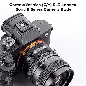 K&F Concept IV PRO C/Y-NEX Lens Mount Adapter Manual Focus Compatible with Contax/Yashica SLR Lens to Sony-E NEX Mount Camera Body with Matting Varnish Design