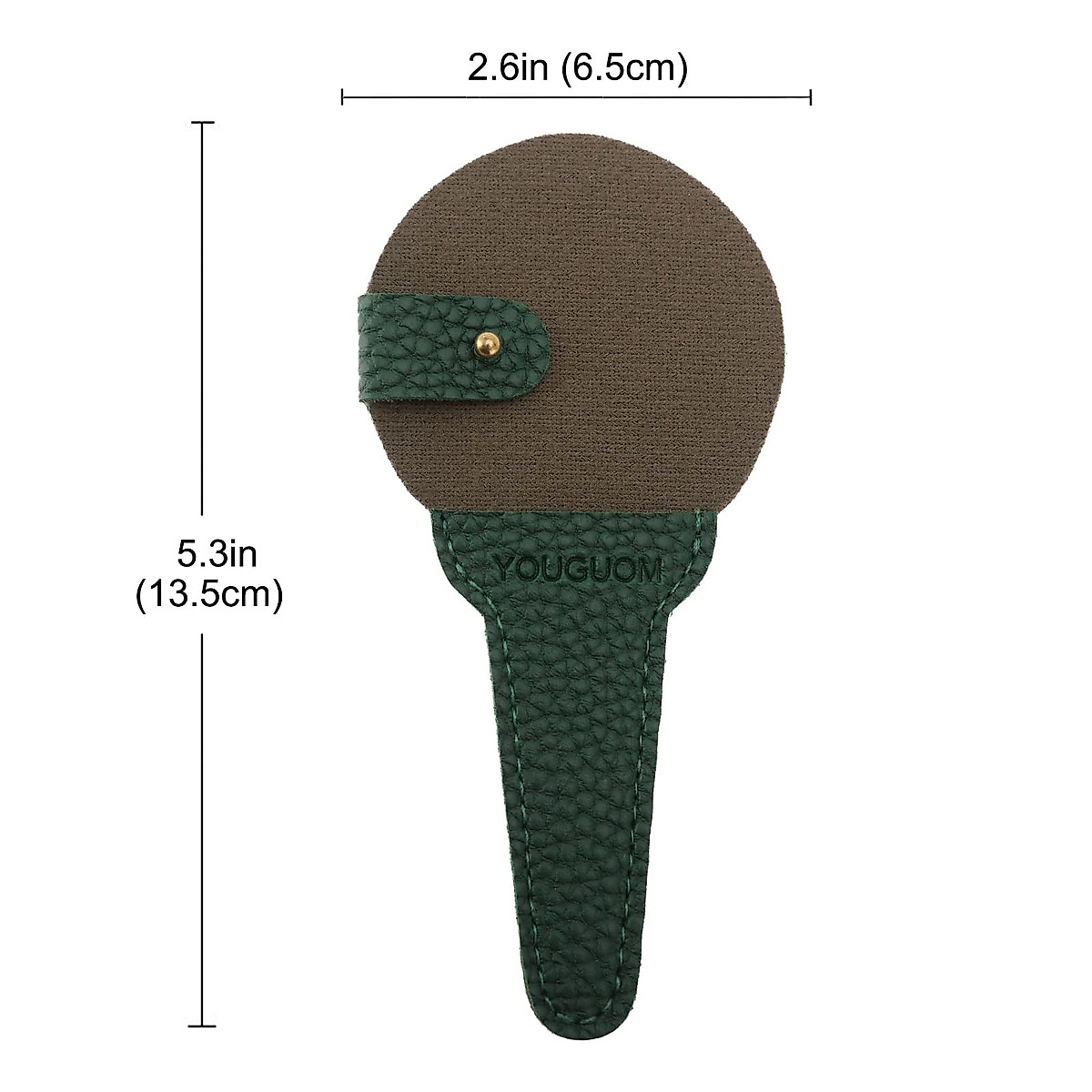 YOUGUOM Embroidery Scissors Sheath Protector Craft Scissors Storage Cover Leather Case, 2Pieces Green