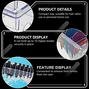 EXCEART Guide Comb Storage Box Hair Clipper Storage Box Limit Comb Organizer Guide Comb Storage Case Hair Tools Supplies Organizer for Barbershop