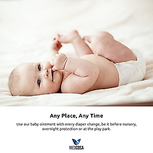 Medcosa Diaper Cream | Your Daily Defense Against Diaper Rash | Baby Butt Cream w/Zinc Oxide | Helps Protect, Soothe & Reduce Redness & Irritation (2 pack)