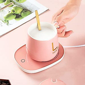 Coffee Mug Warmer , Smart Warmers Desk Cup Electric Plate Auto On/Off Gravity Induction Intelligent Gravity Sensing Heater Heating Beverage Drink for Desk Office Home Milk Tea Chocolate Water Candle