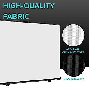 【Retractable Screen】 RAUBAY 78.7in x 74.8in Large Collapsible White Backdrop Portable Retractable Panel Photo Background with Stand for Video Conference, Photographic Studio, Streaming
