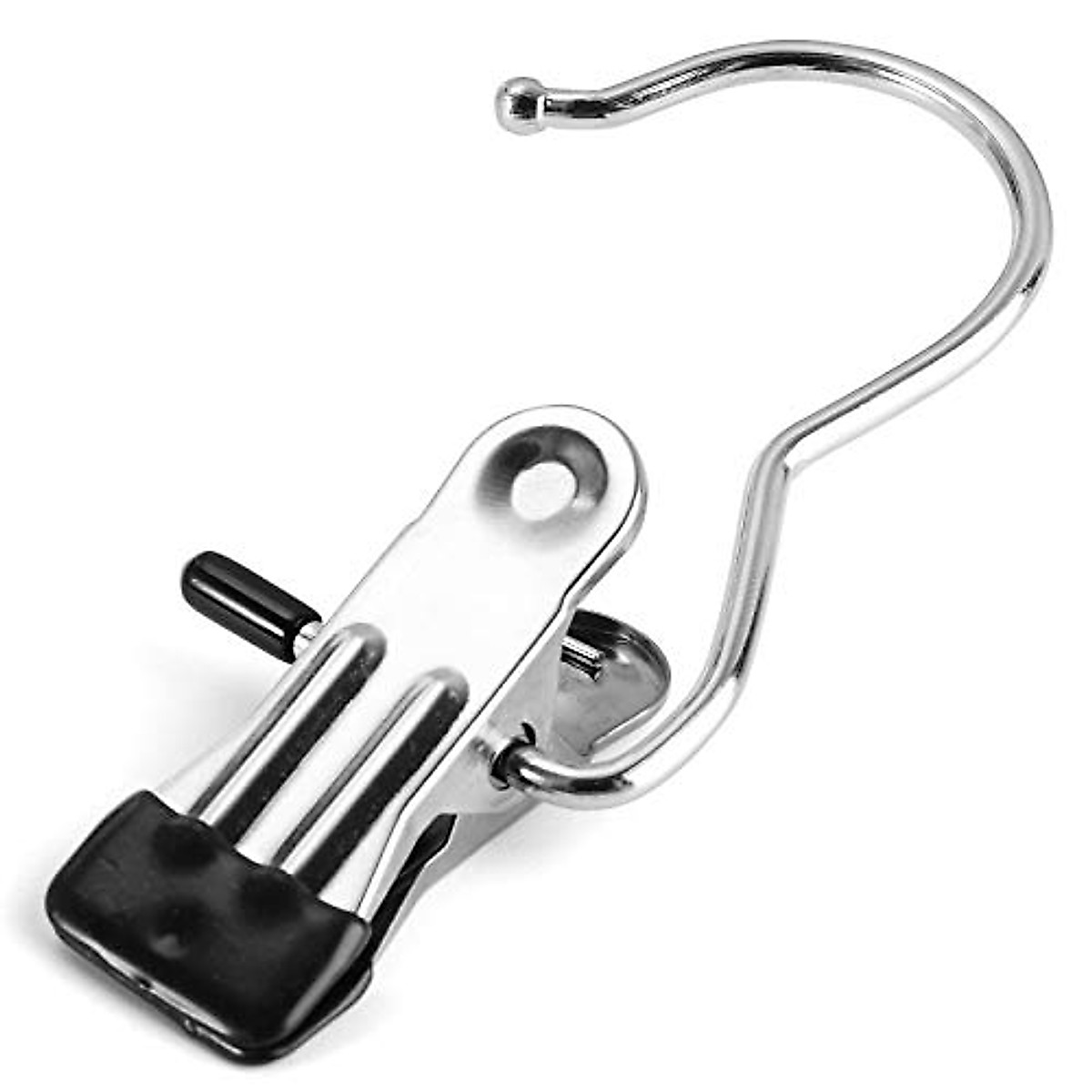 Tosnail 40 Pieces Boot Hanger Clips, Stainless Steel Laundry Hooks, Closet Hanging Clips, Space Saving for Jeans, Hats, Tall Boots, Towels - Black