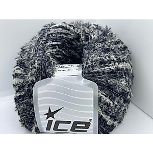 Black, Grey, Beige Alpaca Boucle Fine Yarn - Alpaca, Wool, Nylon, Acrylic Blend - Fine, Sport, Baby Weight, 50 Grams (1.75 Ounces) 200 Meters (218 Yards)
