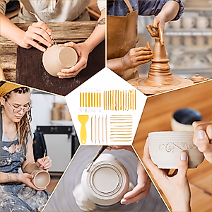 38Pcs Polymer Clay Tools for Kids, Pottery Clay Sculpting Tools Plastic Pottery Carving Tools Clay Modelling Tools Sculpture, Modelling Clay, Polymer, Ceramic, Embossing for Adults, Beginners
