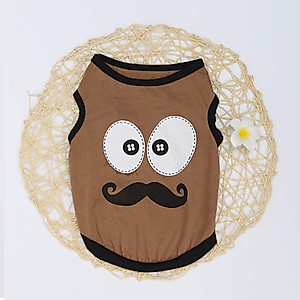 BOLUBILUY Fashion Pet Spring and Summer Breathable Bearded Vest Dog Cat Thin Lightweight Clothing Dog Pet Dog Clothes