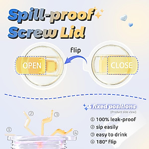 winiwo 20 oz Tumbler with Handle, Easy to Hold, Travel Coffee Mug with Screw Lid, Spill-proof, Insulated Cups, Built-in Up Down Flip, Fit Most Car Cup Holders, Commute, School, Home, Office