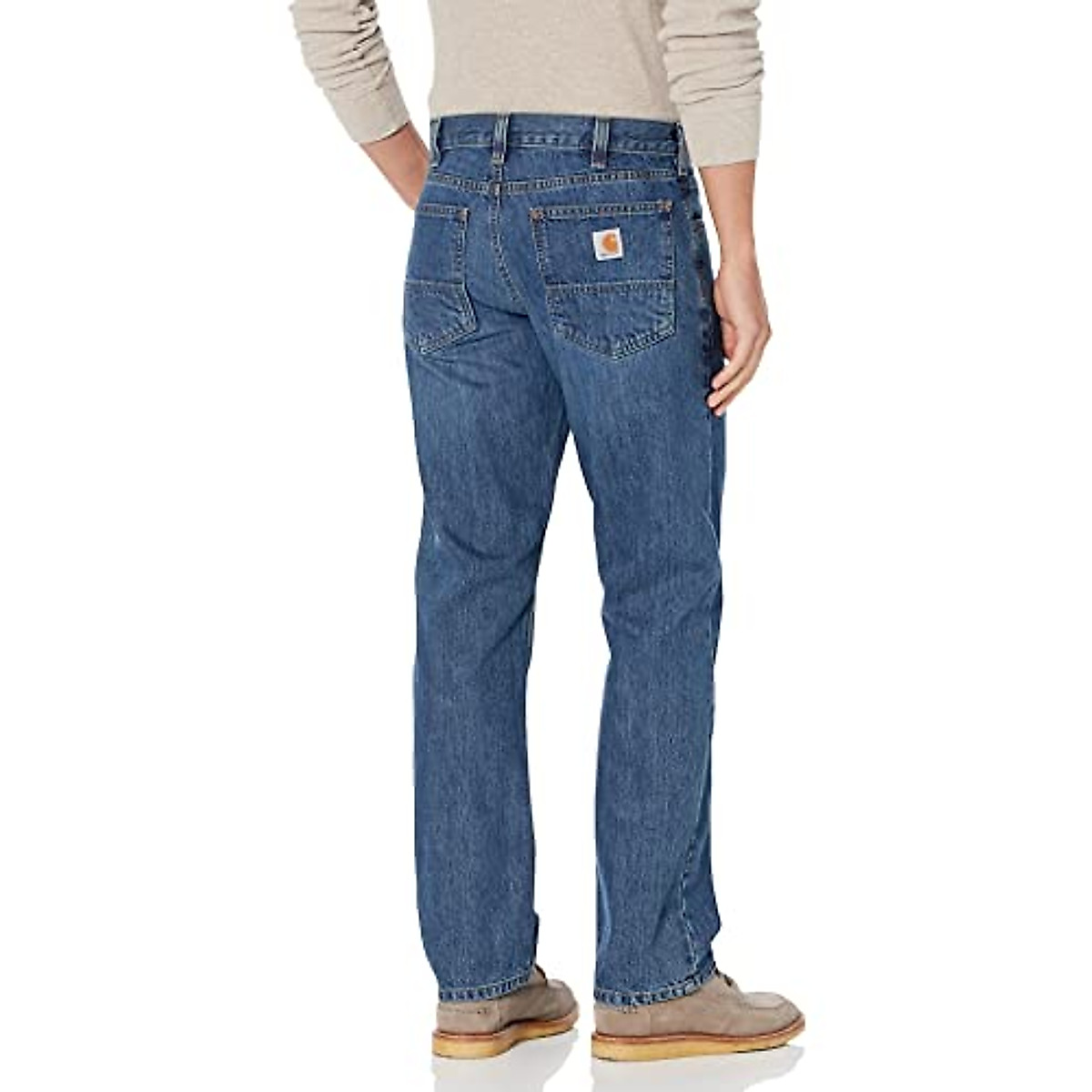 Carhartt Men's Relaxed Fit 5-Pocket Jean, Bay, 38 x 30