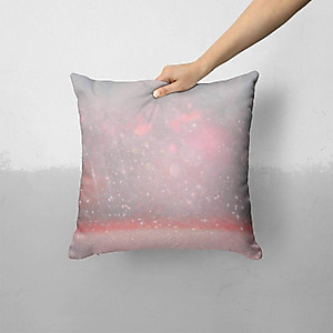 iiRov Muted Pink and Grunge Shimmering Orbs - Custom Decorative Home Decor Indoor or Outdoor Throw Pillow Cover for Sofa, Bed or Couch Cushion (Pillow CASE Cover ONLY)