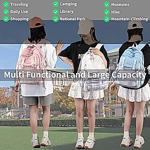 iwhgrmp Casual Backpack Large Capacity Lightweight Daily Use Cute Aesthetic Travel Backpacks Trendy Laptop Daypacks (Purple)