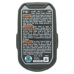 Ryobi P107 One+ 18 Volt Compact Lithium Ion 1.5 Ah Battery Multi Pack (2 Batteries)