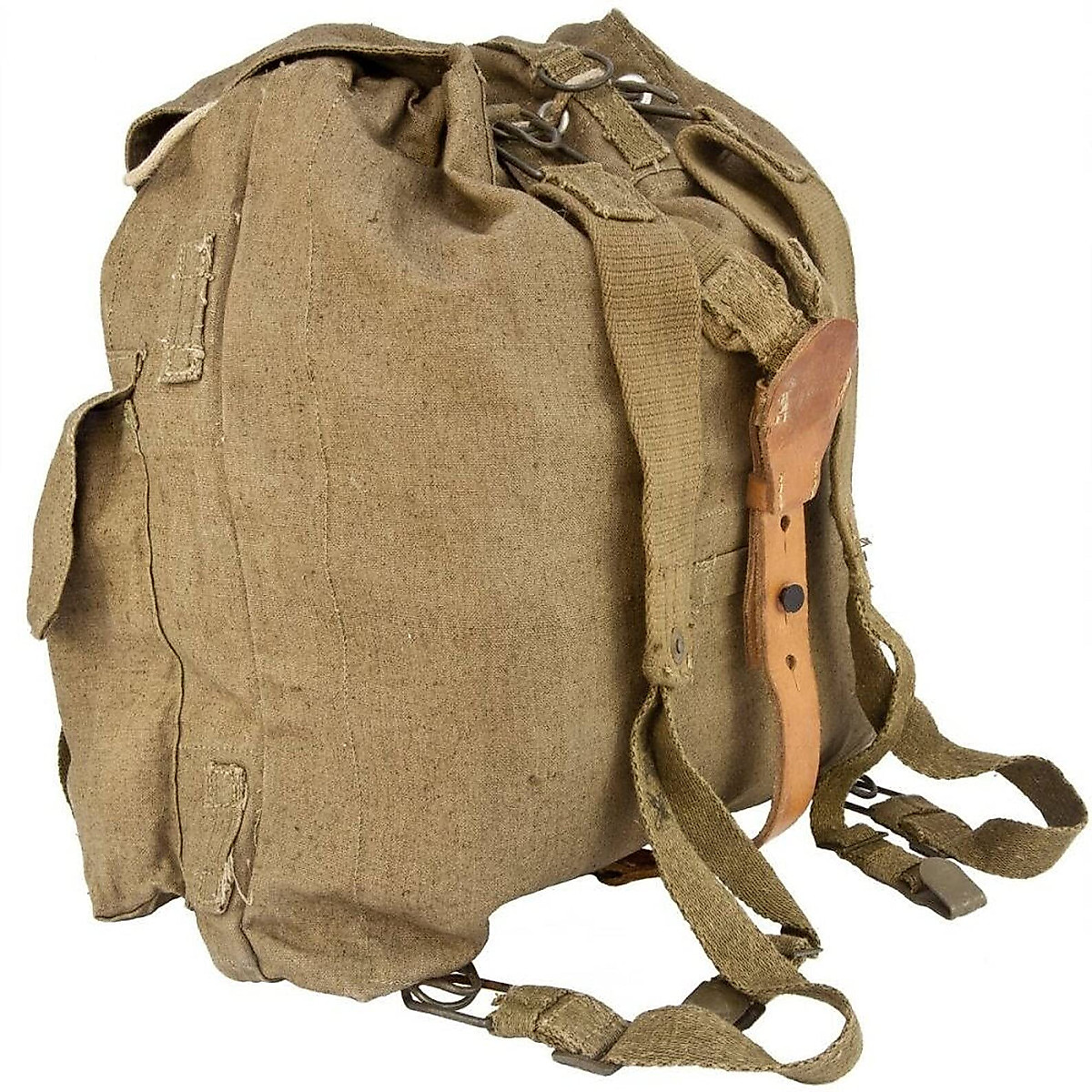 Original Czech army vintage backpack with Y straps suspenders M60 canvas daypack rucksack retro hiking buschraft