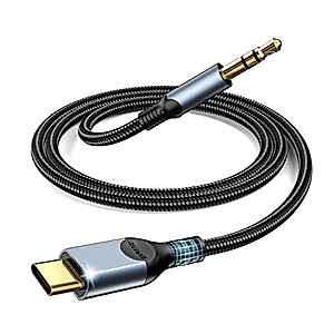 ZOOAUX USB C to 3.5mm Audio Aux Jack Cable[4ft], Type C Adapter to 3.5mm Headphone Stereo Cord Car for iPad Pro 2018 Samsung Galaxy S21 S20 Ultra Note20 10+ Google Pixel 3 2XL Oneplus Huawei HTC-Grey