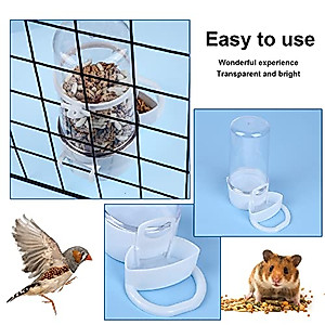 2 Packs Automatic Pet Feeder and Waterer, Self Dispensing Automatic Hamster Feeder, Cat Food and Water Dispenser Set,Small Animal Dog Cat Pet Food Bowl,16x14cm