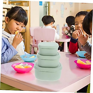 VINTORKY 3 Silicone Food Storage Boxes Airtight Containers with Lids for Portable Meal Box