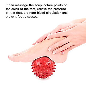 New Plantar Fasciitis Night Splint, Adjustable Brace Support Night Splints for Right or Left Foot Support Sleep/ Arthritis/ Tendonitis/ Dorsiflexion/ Heel Calf Stretcher and Spiky Massage Ball (Black & Red)