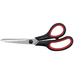 Scissors 8" Multipurpose Scissors Right/Left Handed Titanium Coated Sturdy Sharp Scissors for Office Home School Students Teacher Art Craft DIY Supplies