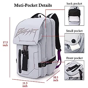 BE SMART Hiking Outdoor Travel Backpack with Design, Water-Resistant Laptop Daypack Book Bag with Multi-Layer for Men & Woman （Antarctic Blue）