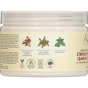 SheaMoisture Leave-In Conditioner with Pure Jamaican Black Castor Oil for Damaged, Over-Processed Hair - Softens and Detangles, 11.5 oz