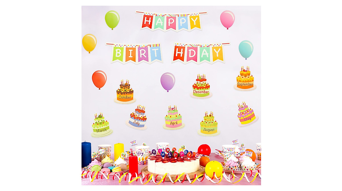 Mr. Pen Happy Birthday Bulletin Board Set - Classroom Decorations