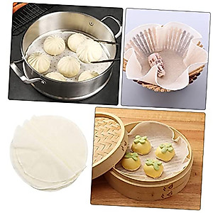 SHOWERORO 20pcs Steamed Cloth Round Steamer Cloth Cotton Steamer Mat Steamer Gauze Grid Bed Sheets Deshidratador De Alimentos Steamer Cloths for Steamed Bun Steamer Cushion Home Placemat