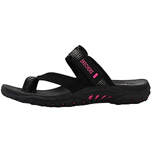 Skechers Women's Reggae-Seize The Day Sport Sandal Black/Fuchsia 6.5