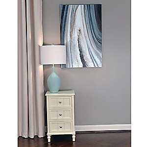 Decor Therapy Simplify 3-Drawer Accent Table, Buttermilk 15.75 in x 11.8 in x 26 in