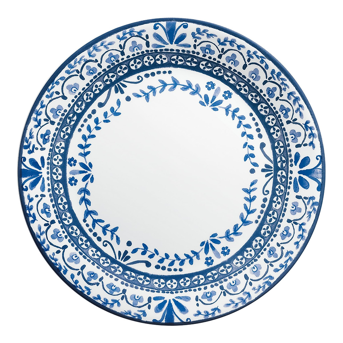 Corelle Vitrelle 6 PIECE Dinner Plates Set, Triple Layer Glass and Chip Resistant, Lightweight Round Plates, Portofino