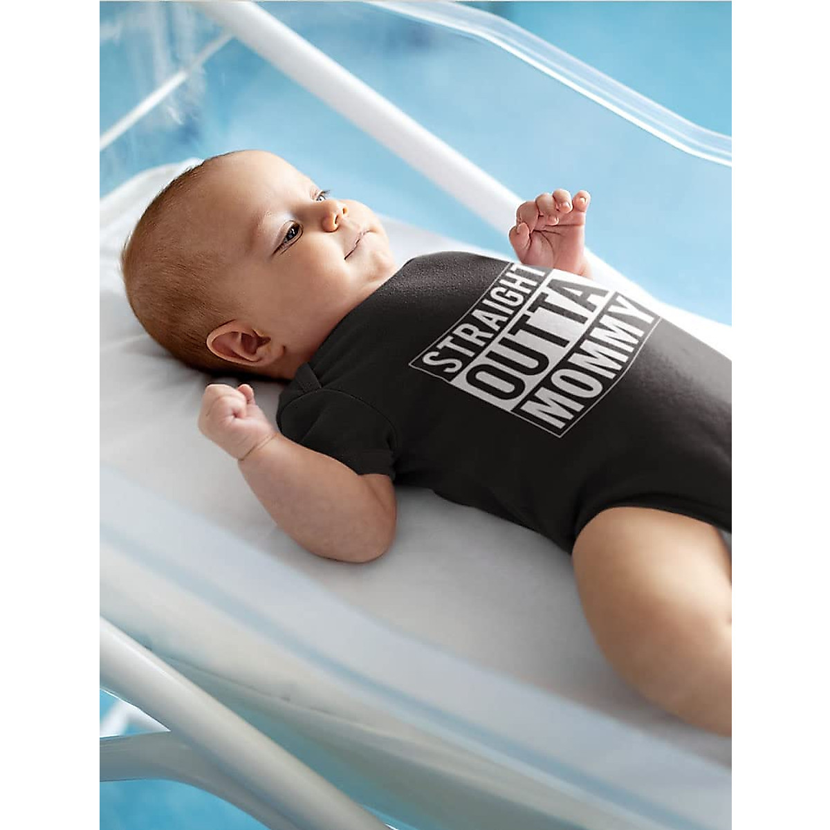 Tstars Straight Outta Mommy Newborn Girl Boy Outfits New Mom Gifts Funny Baby Bodysuit Newborn Black