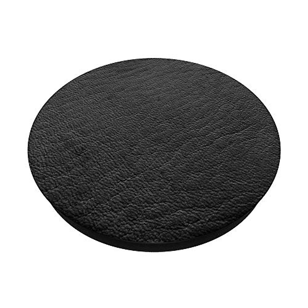 Faux Leather Black Pop Phone Grip- Black Leather Look PopSockets PopGrip: Swappable Grip for Phones & Tablets