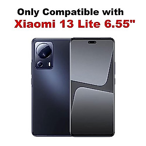 Yiminu.DS Compatible with Xiaomi 13 Lite Case, PU Leather Flip Wallet Mobile Phone Case, Shockproof Flip Case, Protective Case with Folding Stand Function and Card Slots, Black